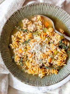 Easy, High Protein Chicken Noodle Soup - Nest Wellness